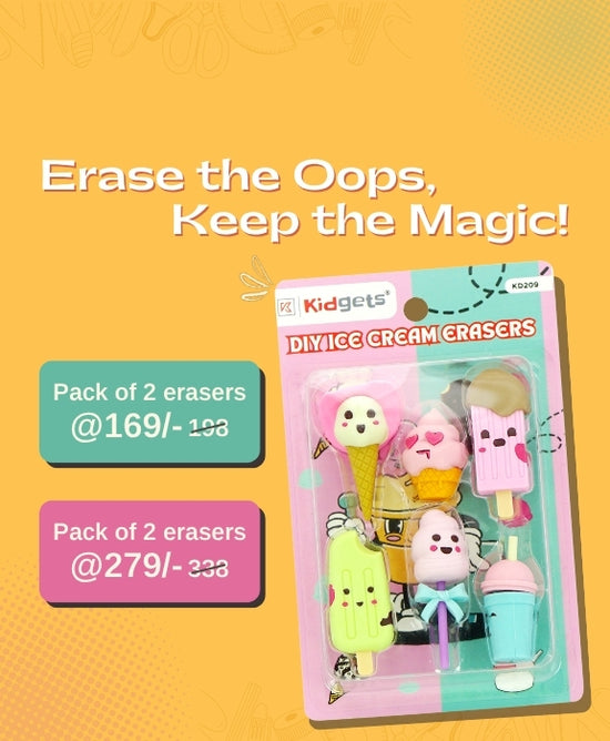 Premium Kids Pouches, Erasers & Tapes | Kidgets™